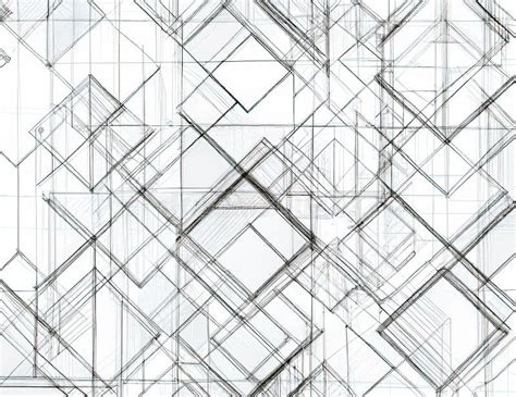 Seamless Pattern With Random Intersecting Squares And Cubes Stock Image Image Of Architecture