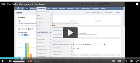 Order Management Dashboard — Netsuite Community