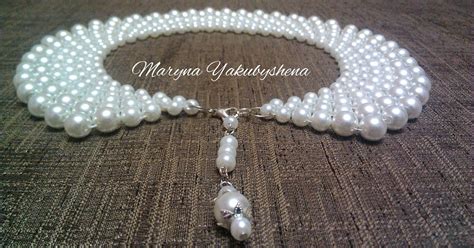 Творческие истории с Мариной Якубышеной Накладной воротник Жемчужный