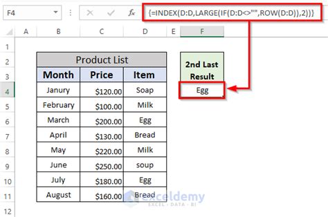 How To Find Last Occurrence Of A Value In A Column In Excel 5 Methods