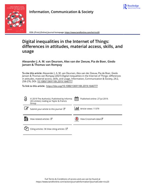 00 Digital Inequalities In The Internet Of Things Differences In Attitudes Material Access