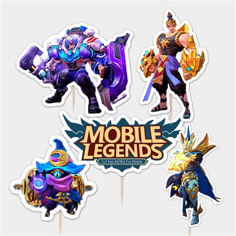 Jual Topper Kue Ulang Tahun Topper Cup Cake Topper Mobile Legends
