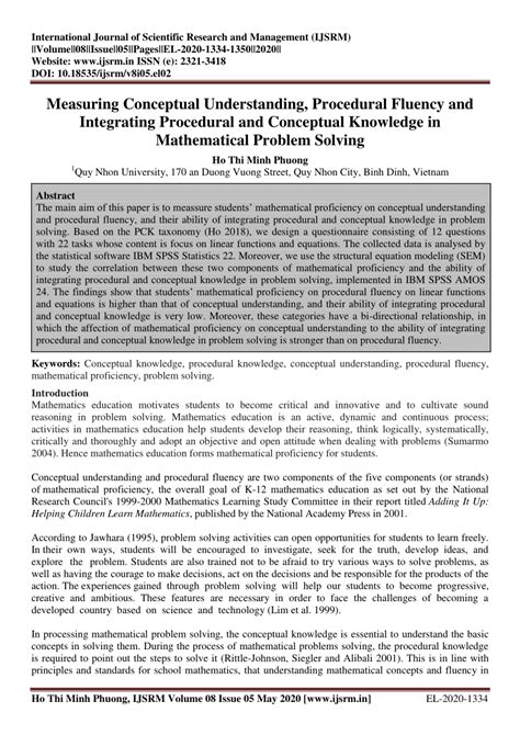 pdf measuring conceptual understanding procedural fluency and