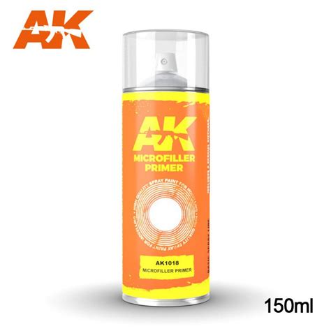 Ak Interactive Ak1018 Microfiller Primer Spray 150ml Includes 2 Nozzles