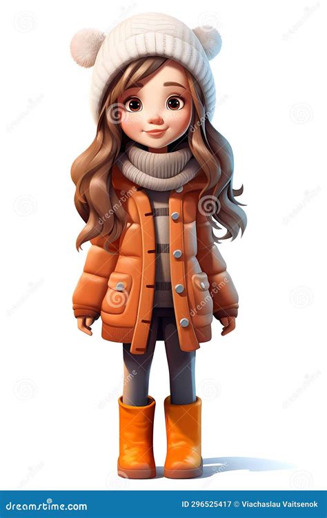 Happy Cute Girl Cartoon