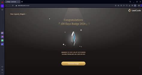 bala jayasri singamsetti on linkedin 100daysofcode leetcode codingachievement