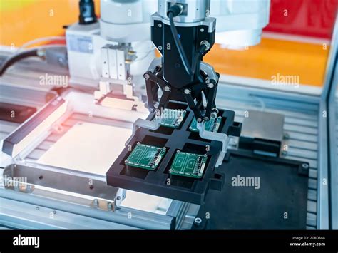 Automatic Robot For Print Circuit Board Pcb Assembly Machine During Soldering Or Welding Part