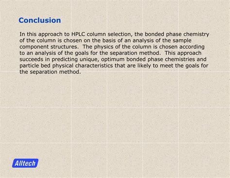 Ppt An Efficient Approach To Column Selection In Hplc Method
