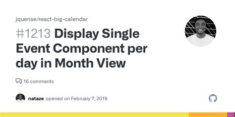 Display Single Event Component Per Day In Month View Issue Jquense React Big Calendar
