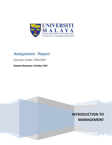 1 Management Practices Assignment Management Accounting Control