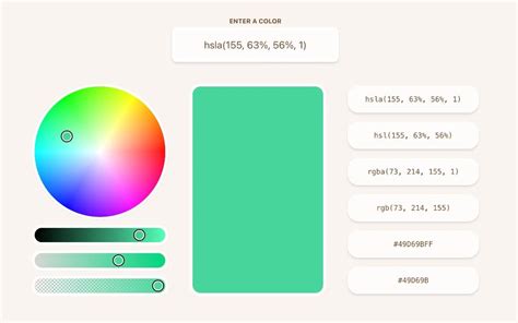 Cccolor Clean And Simple Hex Rgb And Hsl Color Picker Tool