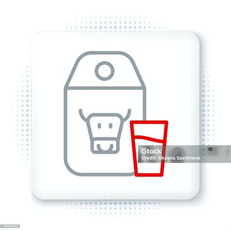 흰색 배경에 격리 된 우유와 유리 아이콘라인 용지 패키지 우유 패킷 기호 다채로운 개요 개념 벡터 0명에 대한 스톡 벡터 아트 및 기타 이미지 Istock