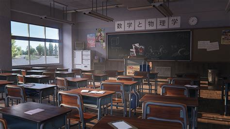 Anime Classroom Wallpapers Wallpaper Cave