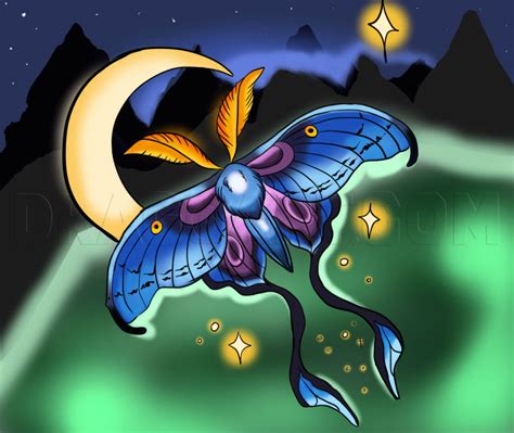 How To Draw A Moon Moth
