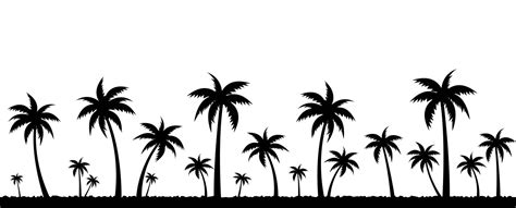 Border With Palm Tree Leaves Royalty Free Vector Image