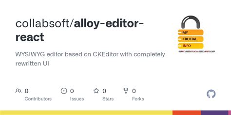Github Collabsoftalloy Editor React Wysiwyg Editor Based On