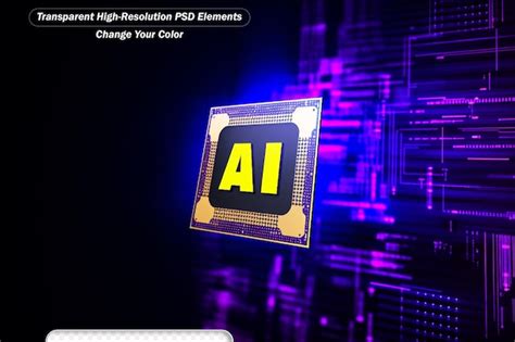 Premium Psd Electronic Circuit Board With Ai Processor
