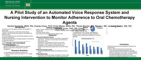 A Pilot Study Of An Automated Voice Response