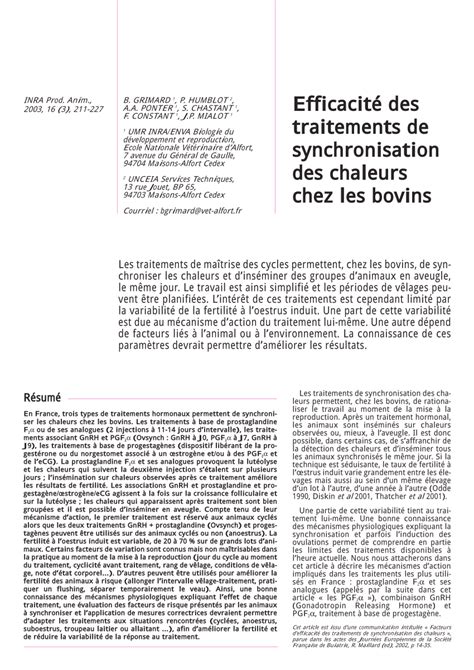 Pdf Effectiveness Of Oestrus Synchronisation Treatment In Cattle