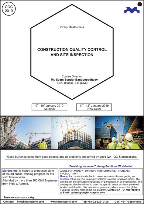 Construction Quality Control Site Inspection Training 2 Pages Deleted