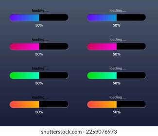 Vector Progress Loading Bar Set Process Stock Vector Royalty Free Shutterstock