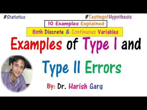 Solved Examples Of Type 1 And Type 2 Errors Power Of The Test YouTube Type I Type 1 Solving