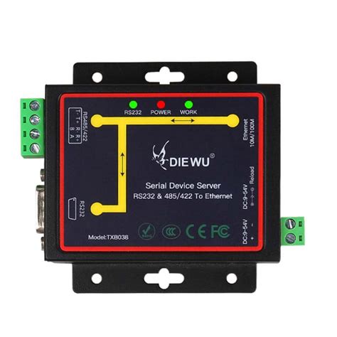 Diewu Convertisseur Industriel Rs232 Rs485 Rs422 A Ethernet Maroc