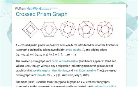 Crossed Prism Graph From Wolfram Mathworld