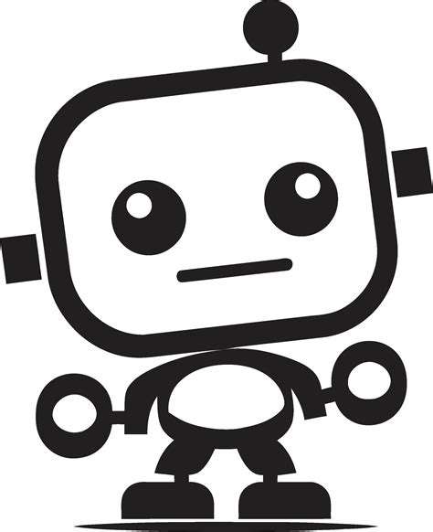 Nano Nudge Insignia Cute Robot Chatbot Icon For Digital Assistance Byte Sized Bot Crest Vector