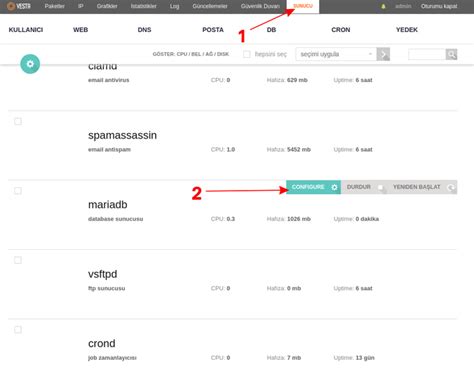 VestaCP de MariaDB Slow Log kayıtlarını aktif etme Makdos Blog