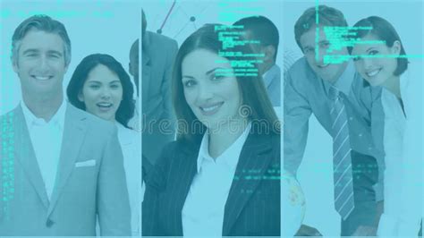 Animation Of Data Processing Over Diverse People In Office Stock Footage Video Of Technology