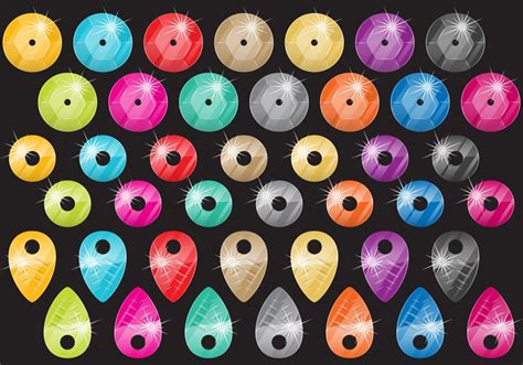 Colorful Sequins Vector Art At Vecteezy