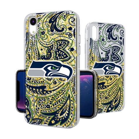Seattle Seahawks Iphone Paisley Design Glitter Case
