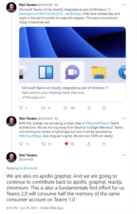 microsoft teams 2 0 will use half the memory dropping electron for