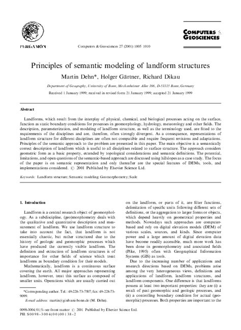 pdf principles of semantic modeling of landform structures