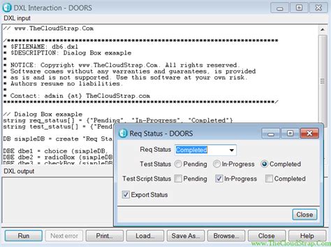 Doors Dxl Dialog Box Thecloudstrap