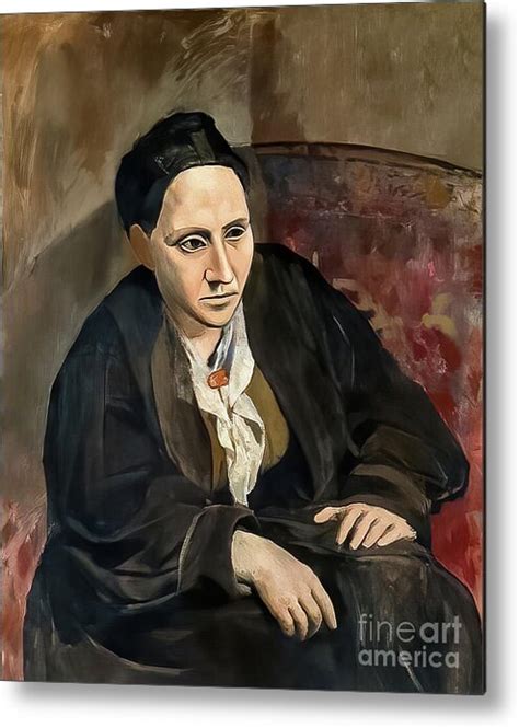 Portrait Of Gertrude Stein By Pablo Picasso 1906 Metal Print By M G