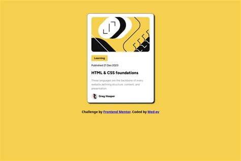 Frontend Mentor Blog Preview Card Using Html And Css Coding Challenge