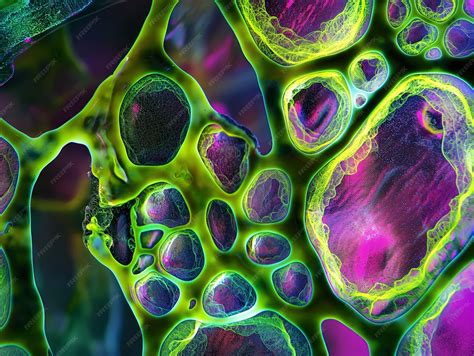 Cell Structure Plant View Of The Leaf Surface Showing Plant Cells Under