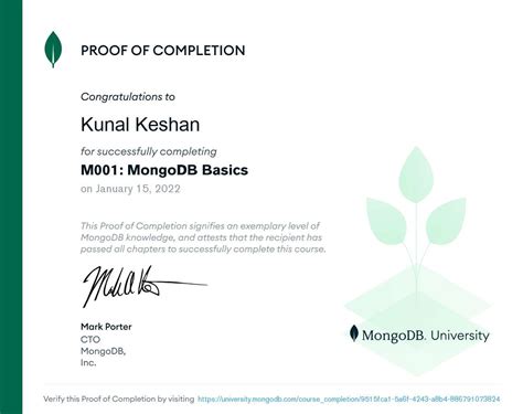 Certifications Kunal Keshan