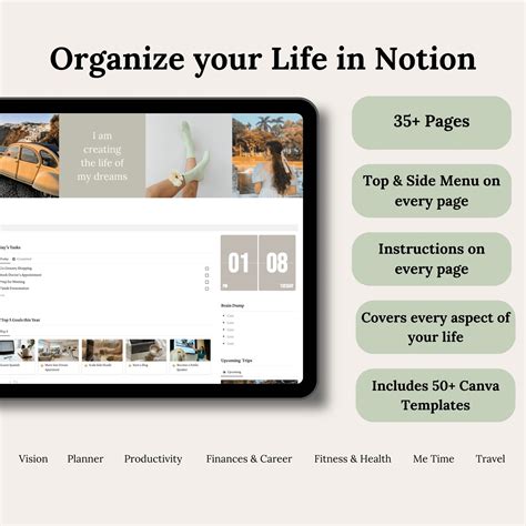 Notion Template Notion Life Planner Notion Habit Tracker Notion