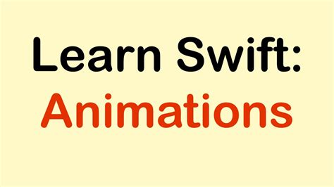 Learn Swift Basic Animations Youtube