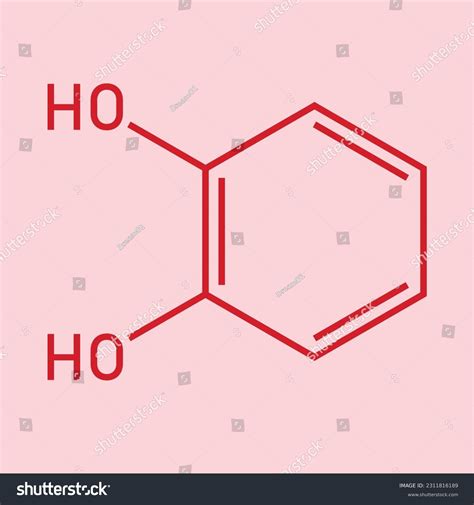 Chemical Structure Catechol C6h6o2 Chemical Resources Stock Vector Royalty Free 2311816189