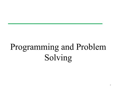 Fundamentals Of Programming Lecture 1pptx Programming Languages