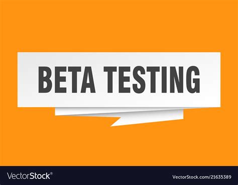 Beta Testing Royalty Free Vector Image Vectorstock