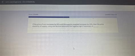 solved lc6 learningcurve ﻿ch 6 elasticityscore