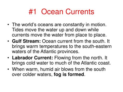 Ppt Understanding Climate Ocean Currents Air Masses And More