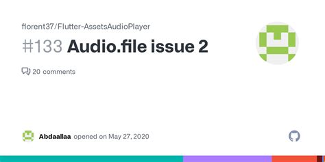 Audio File Issue Issue Florent Flutter Assetsaudioplayer Github