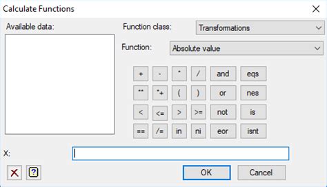 Calculate Functions Genstat V
