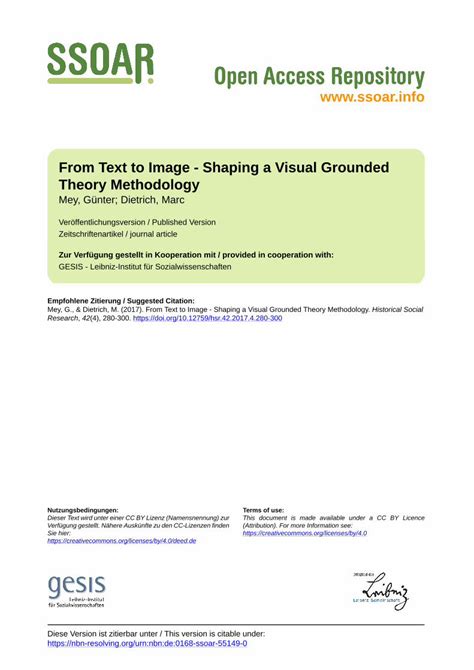 PDF From Text To Image Shaping A Visual Grounded Theory Theory Methodology GTM We